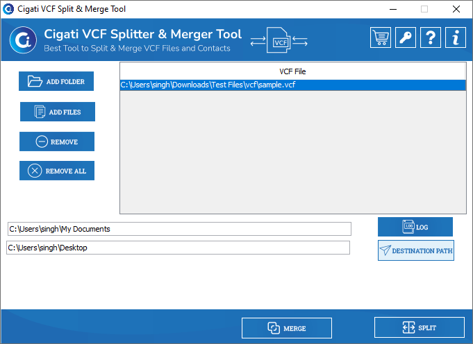 vCard Splitter & Merger - Split & Merge VCF Files and Contacts vCard Splitter & Merger - Split & Merge VCF Files and Contacts
